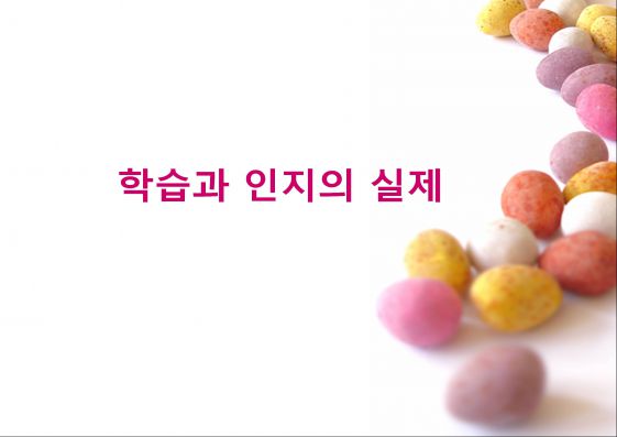 교육심리학/학습과 인지의 실제