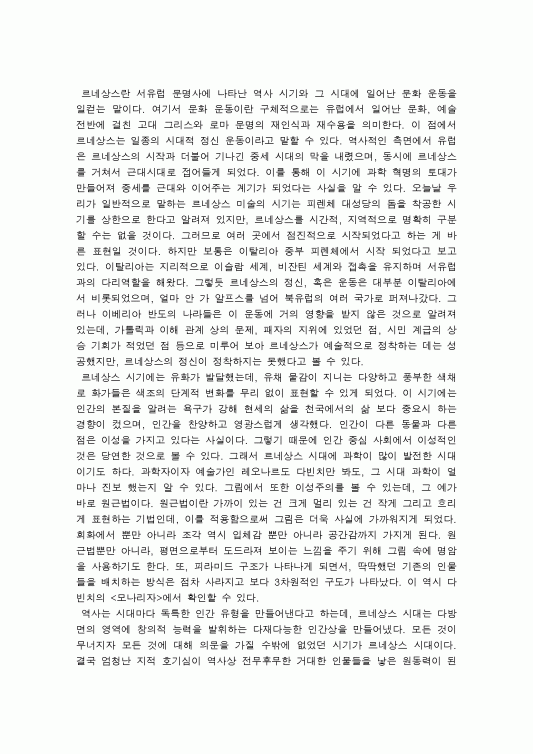 [독후감] 르네상스 미술의 명장들을 읽고 - 다빈치의 삶을 통해 배운 점