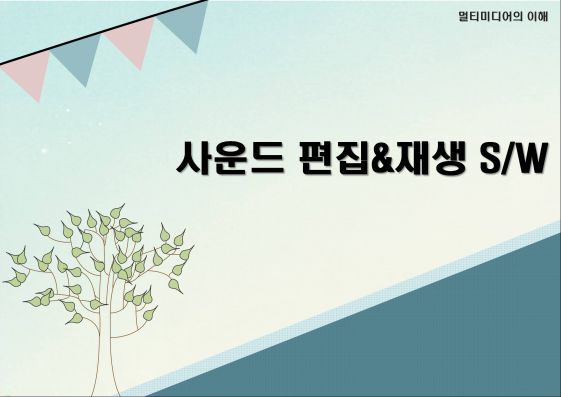 사운드 편집&재생 SW,사운드 편집 프로그램 소개,사운드 편집 프로그램  선택,사운드 재생 프로그램 소개,사운드 재생 프로그램 선택