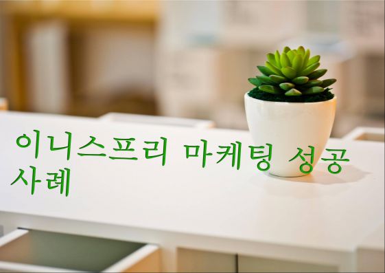 이니스프리 마케팅,이니스프리 성공사례,브랜드마케팅,서비스마케팅,글로벌경영,사례분석,swot,stp,4p