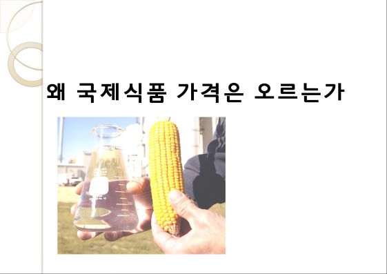 국제식품 격,국제 곡물시장 격 변동,바이오 연료 시장 동향,국가별 바이오 연료 정책 현황