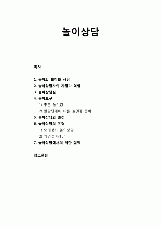 [생활지도와 상담] 놀이상담 - 놀이의 의미와 상담, 놀이상담자의 자질과 역할, 놀이상담실, 놀이도구, 놀이상담의 과정과 유형, 놀이상담에서의 제한 설정