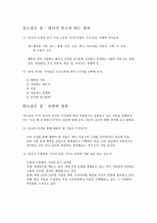 글로벌리더십 자기사명서