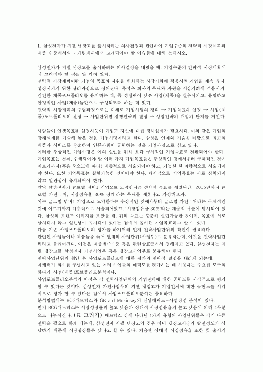 마켓팅원론 보고서