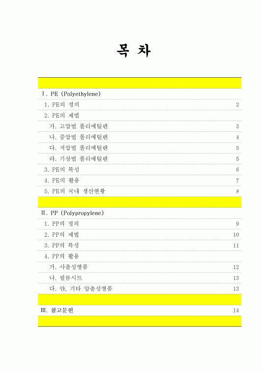 폴리에틸렌(pe), 폴리프로필렌(pp)에 관하여