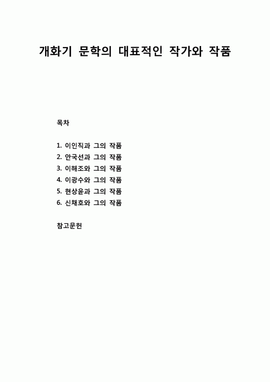 [한국현대소설론] 개화기 문학의 대표적인 작가와 작품 - 이인직과 그의 작품들, 안국선과 그의 작품들, 이해조와 그의 작품들, 이광수와 그의 작품들, 현상윤과 그의 작품들, 신채호와 그의 작품들