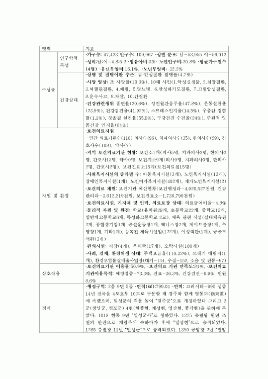 지역사회 진단내리기