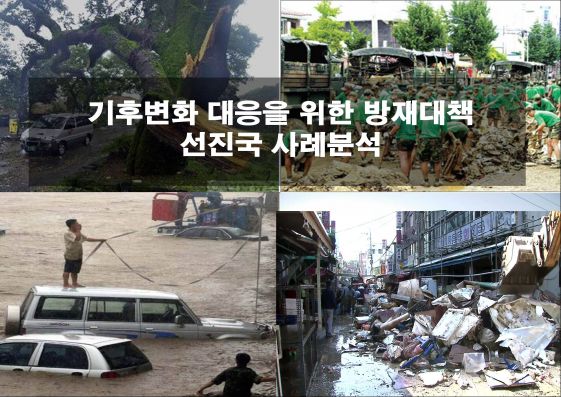 기후변화 대응을 위한 방재대책 선진국 사례분석