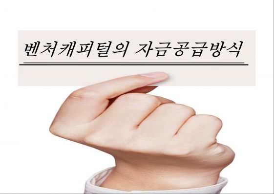 벤처캐피털(벤처캐피탈) 레포트