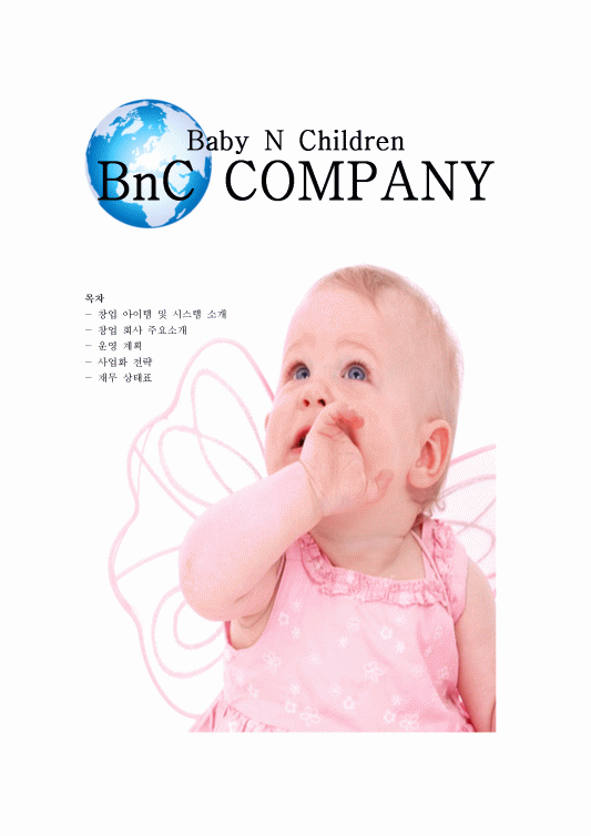 사업계획서 레포트 ( 아기브랜드 / 유아브랜드 )