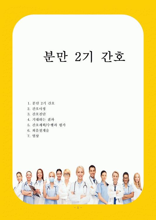 분만 2기간호 레포트 자료