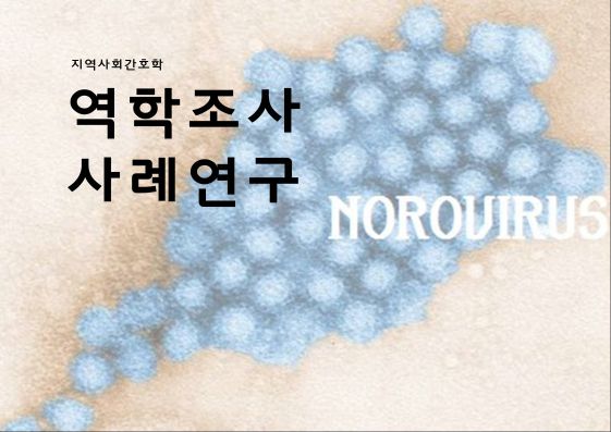 [지역사회간호학] 역학조사 사례연구
