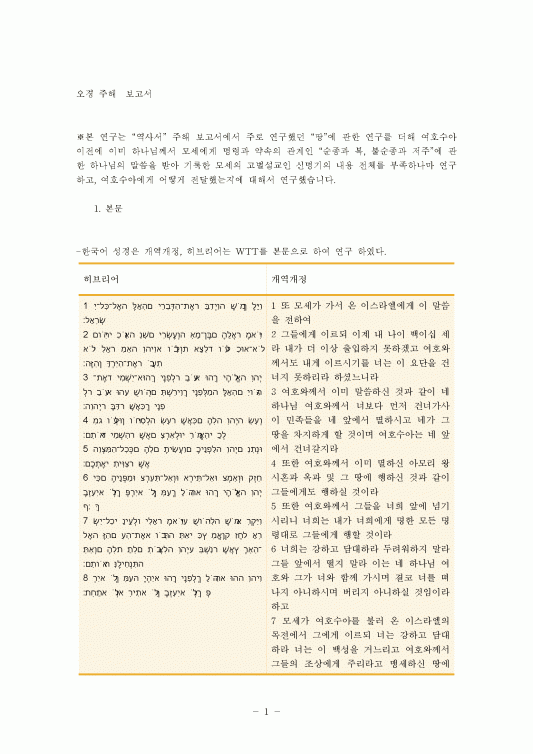 주석 보고서 레포트 자료