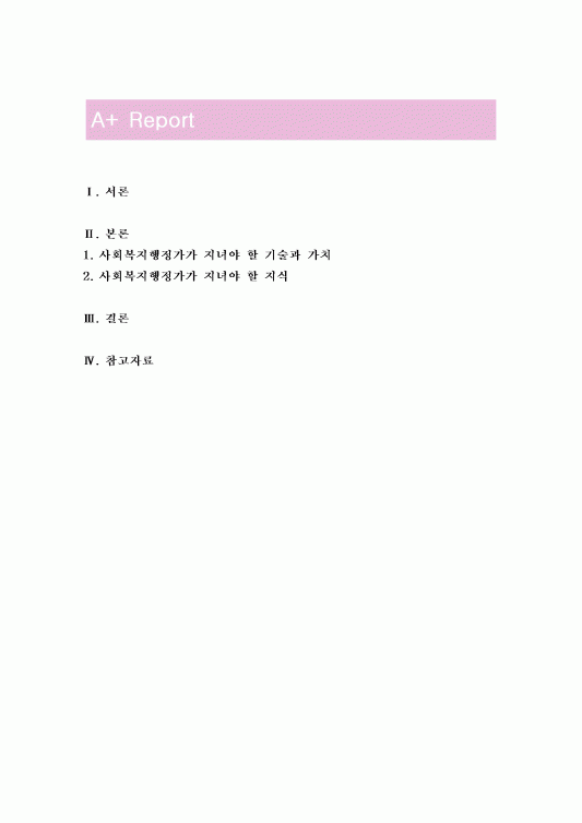 사회복지행정론-훌륭한 사회복지행정가를 위한 요건에 대해서 기술하시오.(사회복지행정가로서 갖추어야 할 가치, 지식, 기술 자신의 의견을 넣어서 기술)