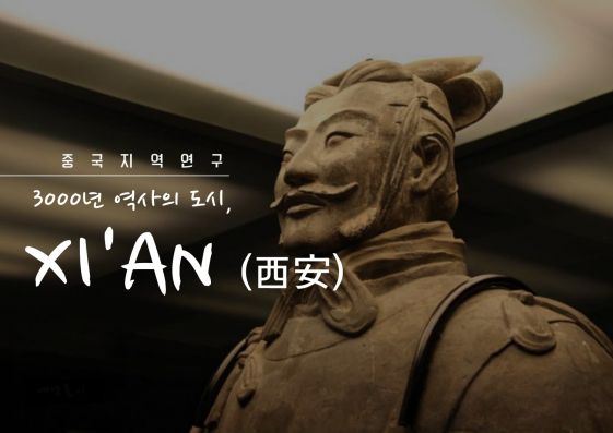 중국지역 서안 시안 Xian 조사 분석