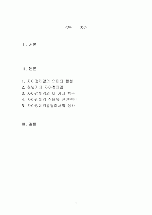 자아정체감에 대한 소고