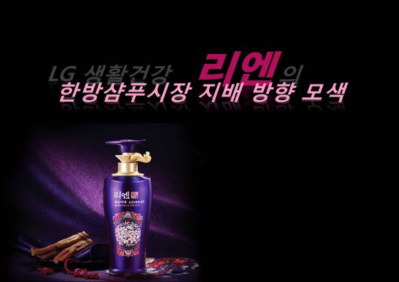 LG 생활건강 리엔의 한방샴푸시장 지배 방향 모색