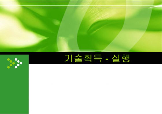 기술획득 - 실행