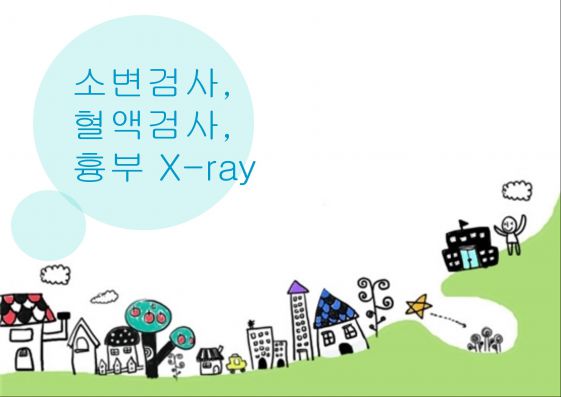 소변검사, 혈액검사, 흉부 X-ray