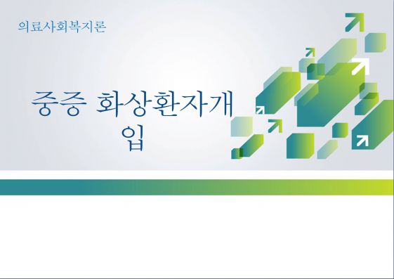 중증 화상환자개입