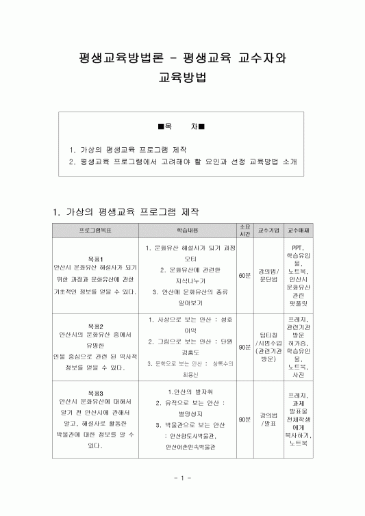 평생교육사-평생교육방법론-평생교육 교수자와 교육방법