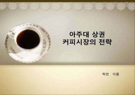 커피전문점 브랜드별 마케팅 전략 및 현상황