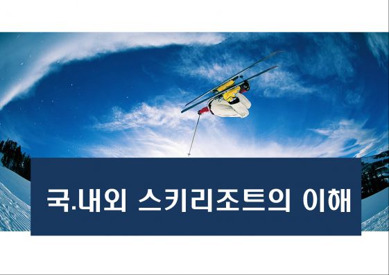 국.내외 스키리조트의 이해