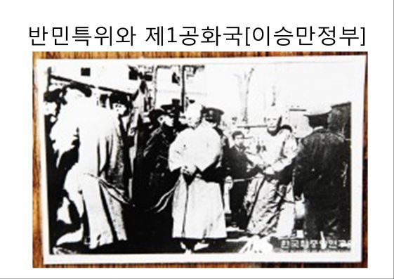 반민특위와 제1공화국[이승만정부]