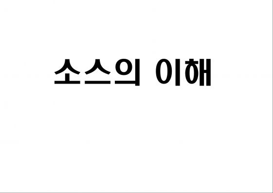 소스의 이해 레포트 자료