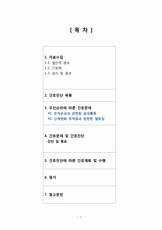 성인실습 amputation(절단) CASE STUDY 받은 최고자료입니다