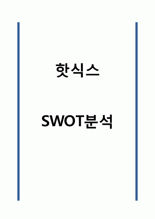 핫식스 SWOT분석