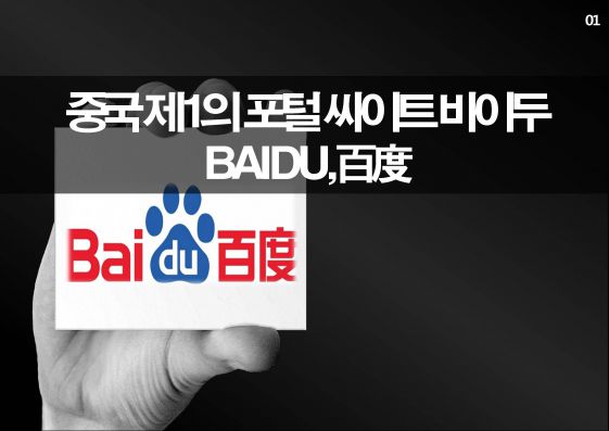 중국 제1의 포털 싸이트 바이두 BAIDU,百度