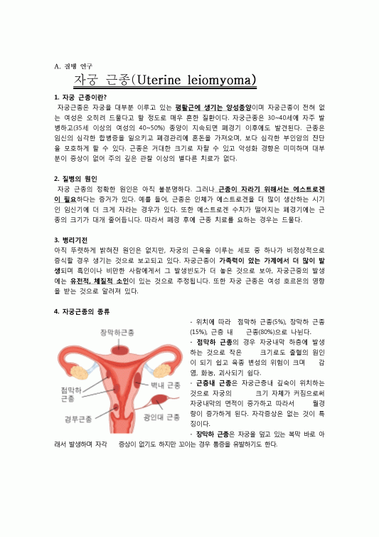 자궁선근종 간호 케이스스터디