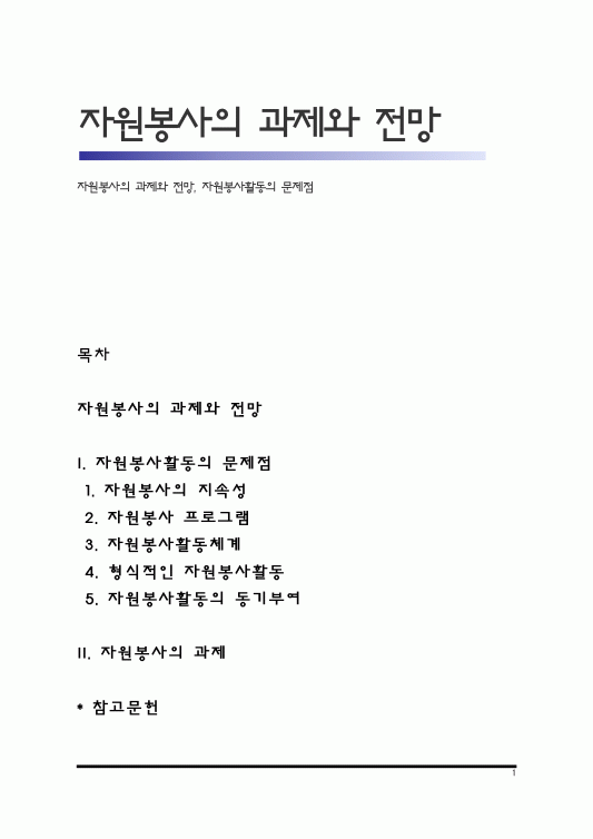 자원봉사의 과제와 전망, 자원봉사활동의 문제점