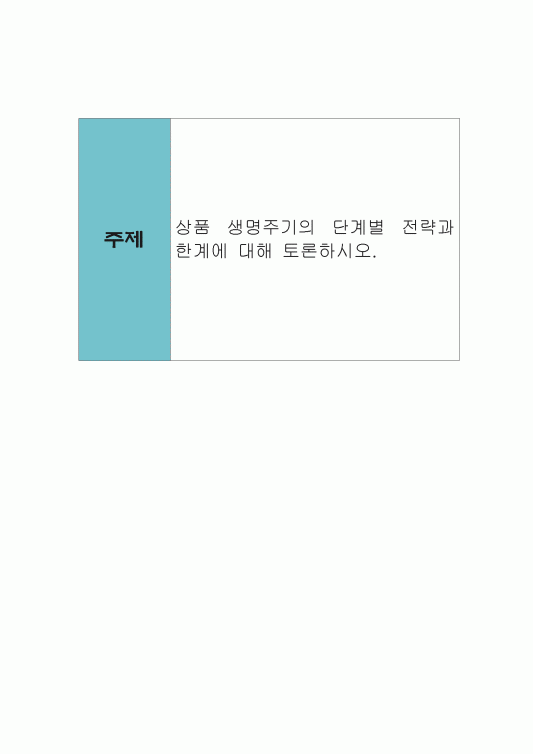상품 생명주기의 단계별 전략과 한계에 대해 토론하시오