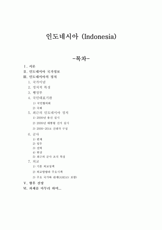 [비교발전행정론] 인도네시아 (Indonesia)
