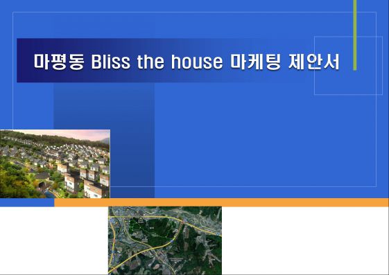 마평동 Bliss the house 마케팅 제안서