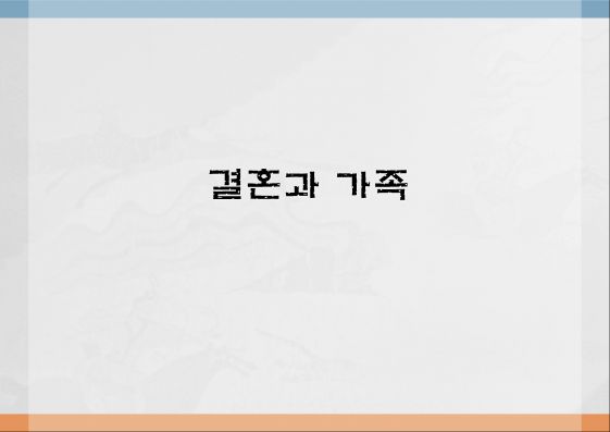 [사회과학] 결혼과 가족