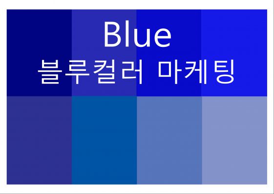 Blue 블루컬러 마케팅