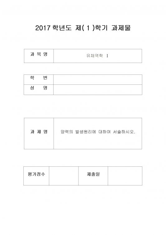 유체역학 report