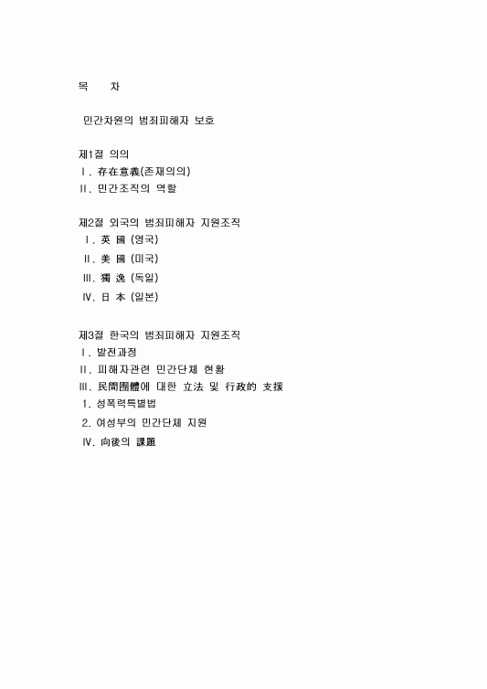 민간차원의범죄피해자보호