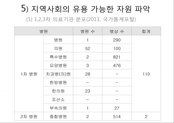 지역사회 사정 피피티
