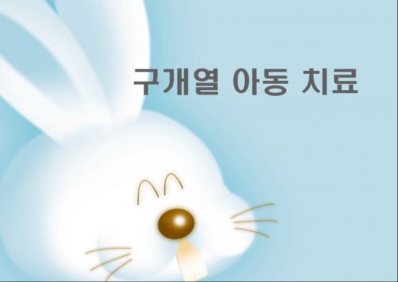 구개열 아동 치료