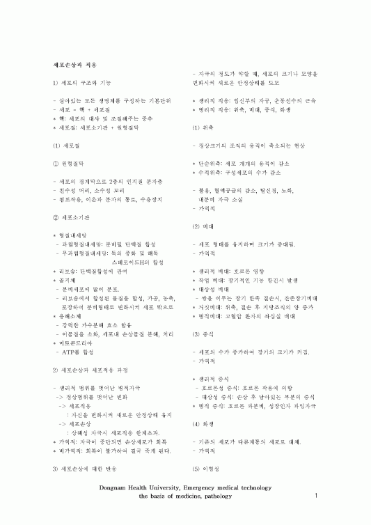 기초의학 정리본(병리학)