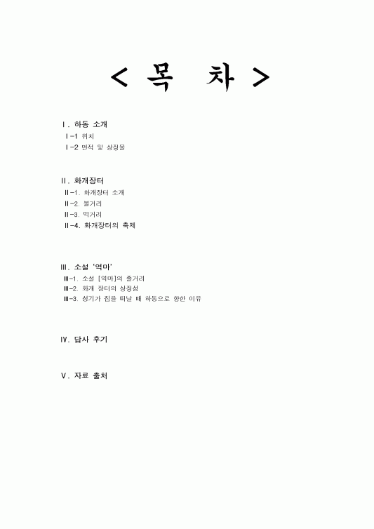 기행문 - 하동 화개 장터