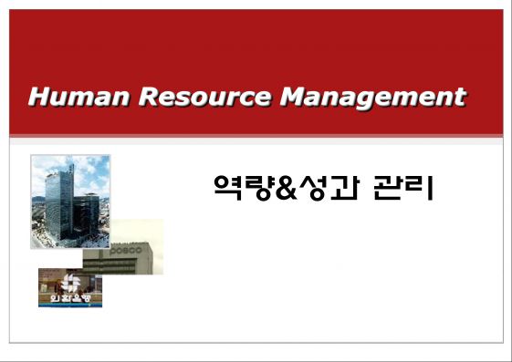 역량&성과 관리