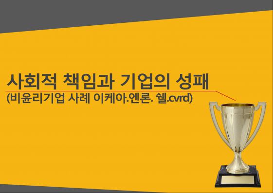사회적 책임과 기업의 성패(비윤리기업 사례 이케아엔론 쉘cvrd)