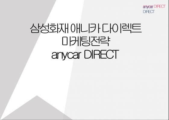 삼성화재 애니카 다이렉트 마케팅전략