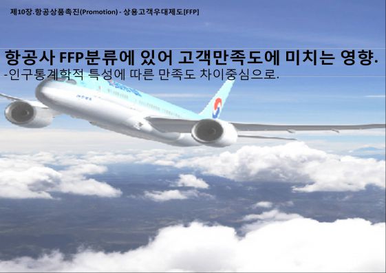 항공상품촉진상용고객우대제도[FFP]항공사 고객만족도상용고객우대제도란항공사  FFP형태항공 마일리지