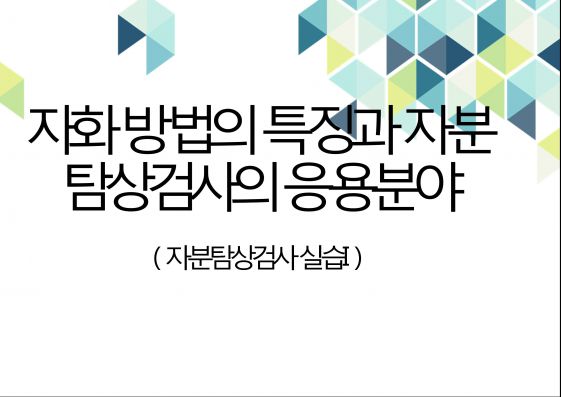 자분실습-자화 방법의 특징과 자분탐상검사의 응용분야